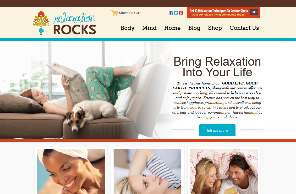 Relaxation Rocks - Built With WooCommerce