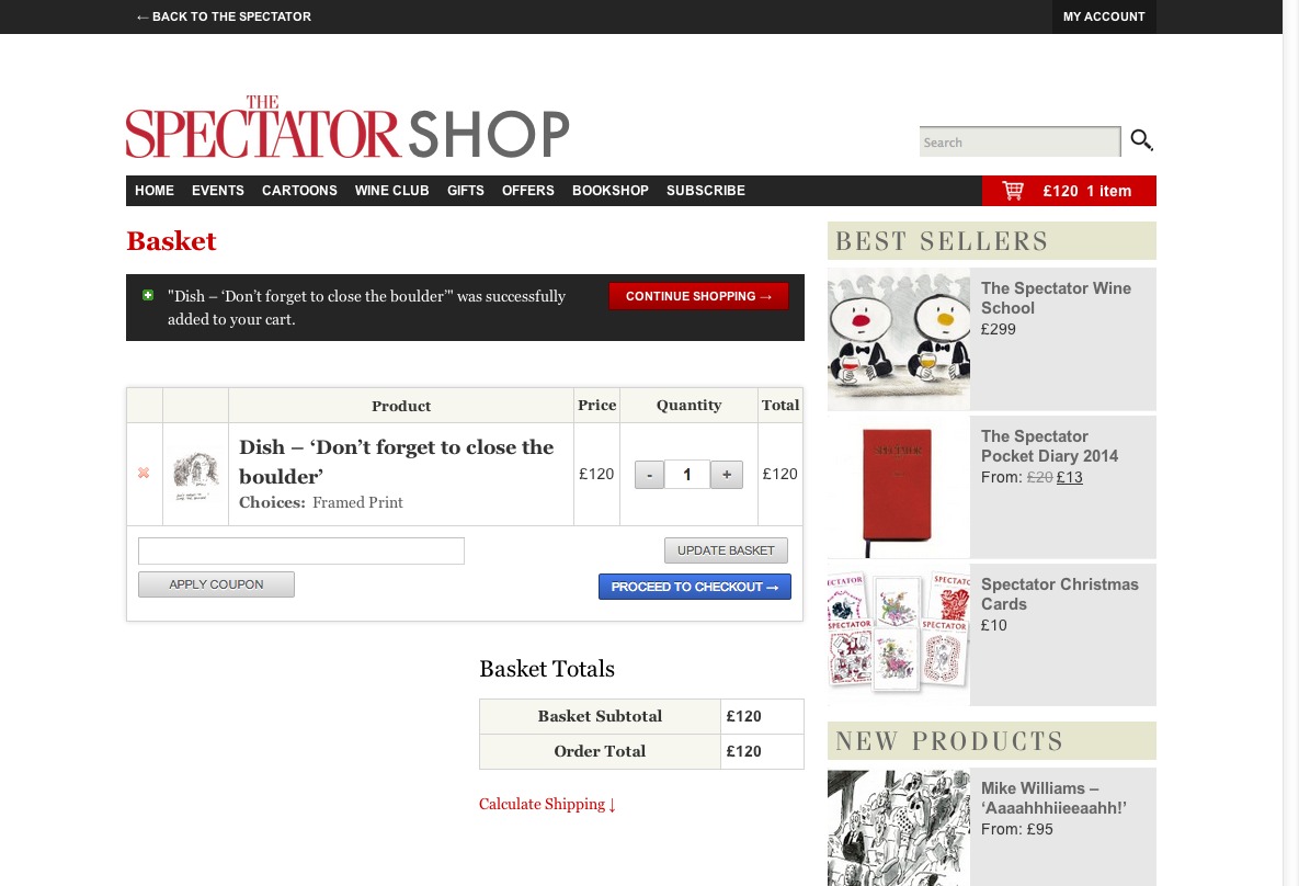 The Spectator Shop - Built With WooCommerce